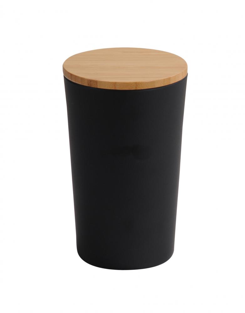 Rito.lv - Lai dzīve skan! :: UZGLABĀŠANAS TRAUKS D11.5CM, H18.5CM, MELNS, MELAMĪNS/BAMBUSS, FSC ...